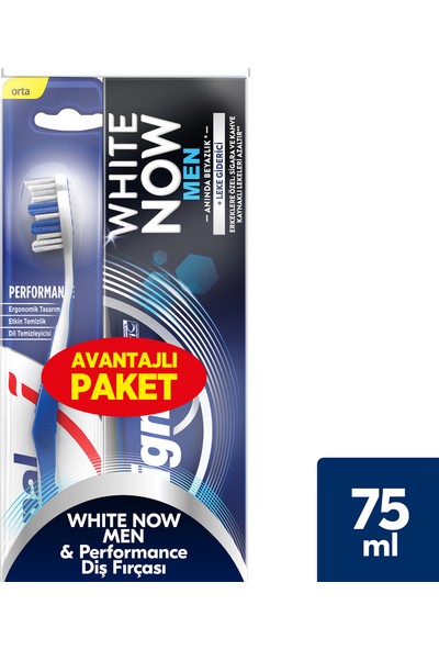 Signal White Now Men Diş Macunu 75 ml + Diş Fırçası