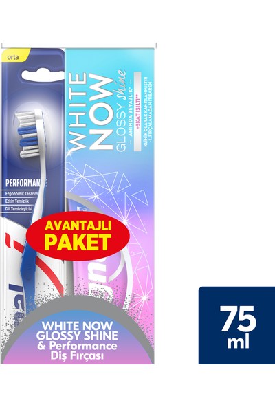 Signal White Now Glossy Shini Diş Macunu + Diş Fırçası
