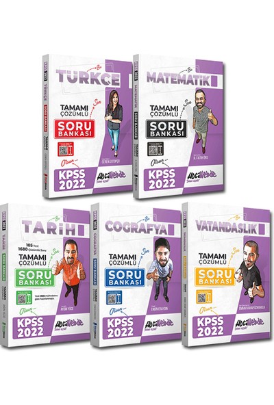 Hocawebde Yayınları KPSS 2022 Gy Gk Tamamı Çözümlü Soru Bankası Seti