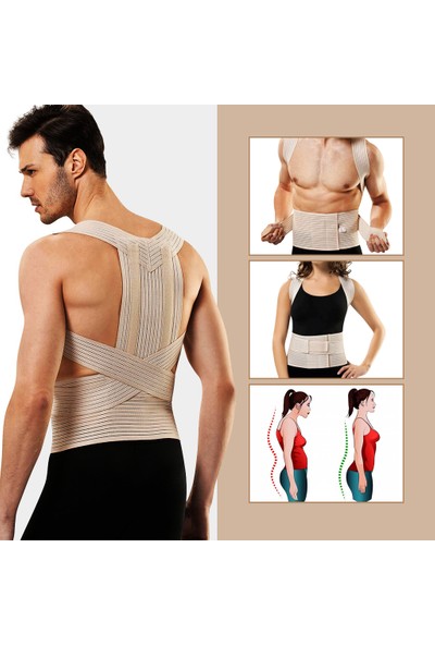 Xolo Sırt Korsesi Posturexx Krem Rengi