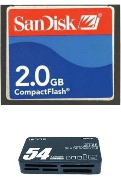 Sandisk 2 GB Compact Flash Hafıza Kartı - USB 2.0 Cf Kart Okuyucu Sandisk 2 GB Compact Flash Hafıza Kartı - USB 2.0 Cf Kart Okuyucu