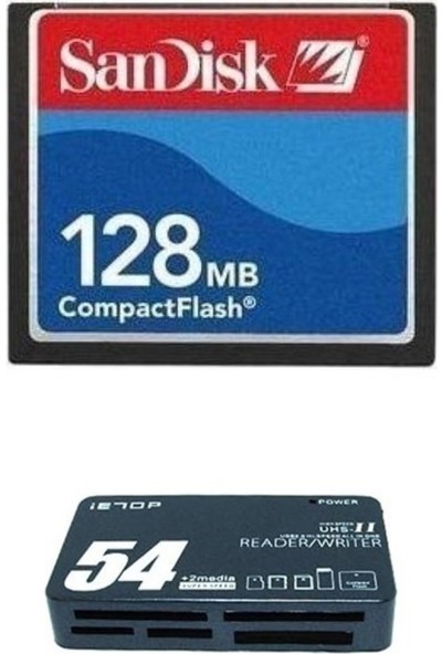 Sandisk 128 MB Compact Flash Hafıza Kartı - USB 2.0 Cf Kart Okuyucu Sandisk 128 MB Compact Flash Hafıza Kartı - USB 2.0 Cf Kart Okuyucu
