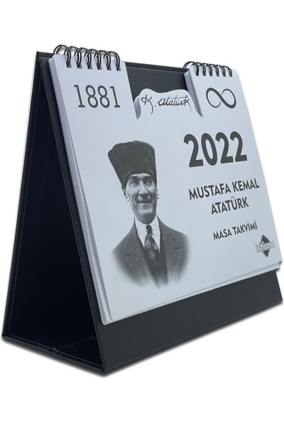 Istisna 2022 Atatürk Üçgen Spiralli Masa Takvim Istisna 2022 Atatürk Üçgen Spiralli Masa Takvim