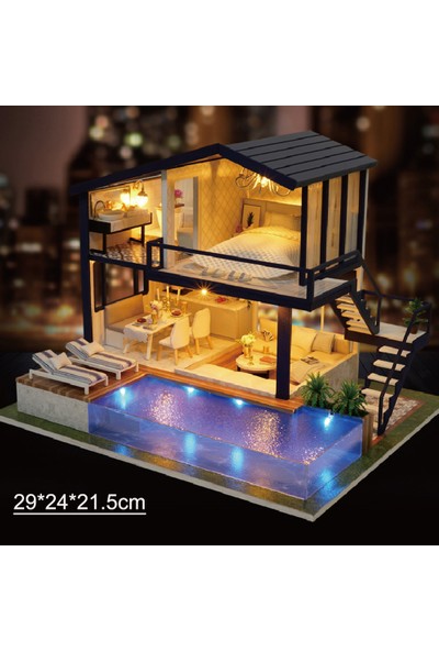 Mbw Ahşap Dollhouse Minyatürleri Dıy Evi Kiti Komik Ahşap (Yurt Dışından) Mbw Ahşap Dollhouse Minyatürleri Dıy Evi Kiti Komik Ahşap (Yurt Dışından)