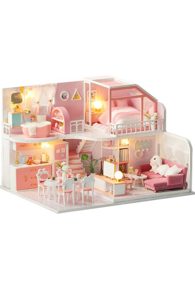 Mbw Dıy Dollhouse Kiti Ahşap Dıy Minyatür Dollhouse Kit (Yurt Dışından) Mbw Dıy Dollhouse Kiti Ahşap Dıy Minyatür Dollhouse Kit (Yurt Dışından)
