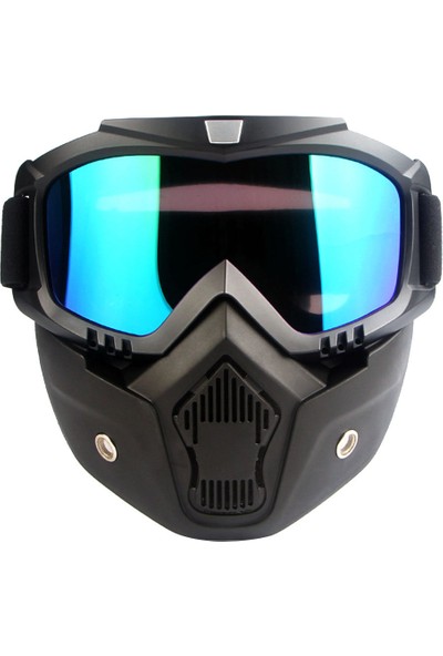 Homyl Motocross Gözlük Bisiklet Anti Sis Rüzgar Geçirmez Toz Geçirmez Gözlük Kalkan Koruyucu Mavi (Yurt Dışından)