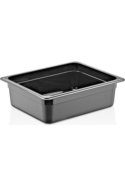 Gastroplast Gn 1/2-100 mm Gastronom Küvet, Polikarbon, Siyah Gastroplast Gn 1/2-100 mm Gastronom Küvet, Polikarbon, Siyah