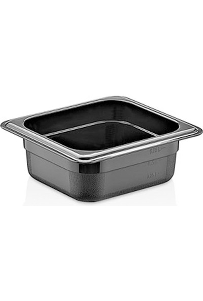 Gastroplast Gn 1/6-65 mm Gastronom Küvet, Polikarbon, Siyah Gastroplast Gn 1/6-65 mm Gastronom Küvet, Polikarbon, Siyah