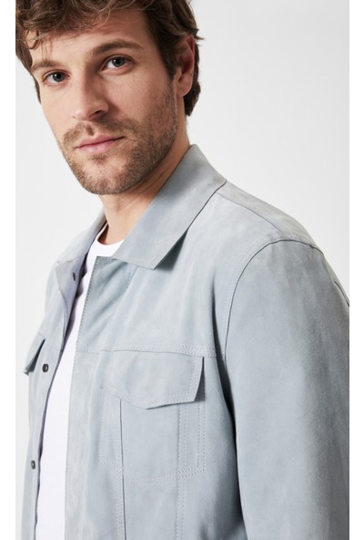 Boris Becker Açık Mavi Süet Ceket