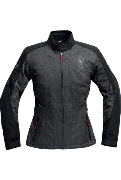 Difi Robin Kadın Korumalı Motosiklet Montu Gri/siyah