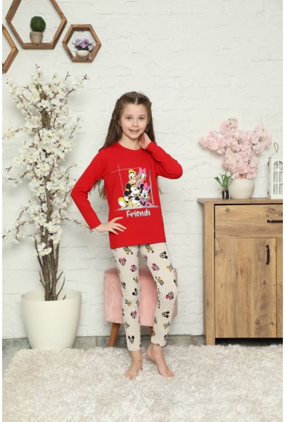Harika Kids Kız Çocuk Mickey Friends Desen Taytı Takım