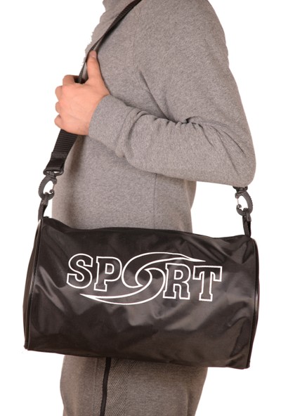 Unisex Sporcu Silindir Omuz Askılı Spor Çantası