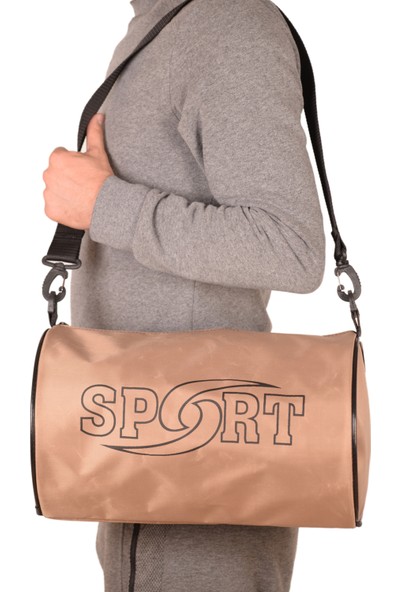 Unisex Sporcu Silindir Omuz Askılı Spor Çantası