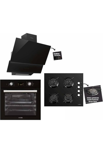 Luxell Opall Dijital Set SİYAH(B66-SGF3+C6-40BF+DA6-835)