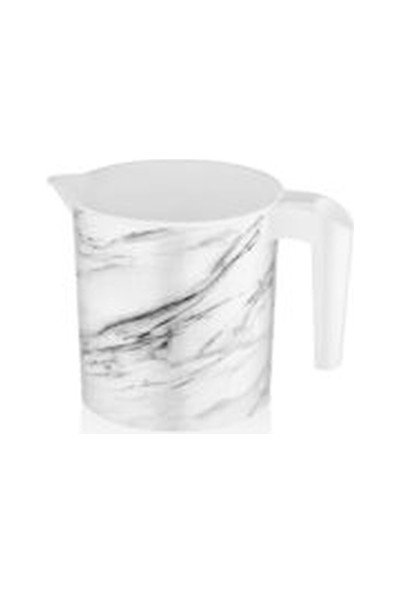 Özer Beyaz Mermer Desenli Maşrapa 1.4 Litre