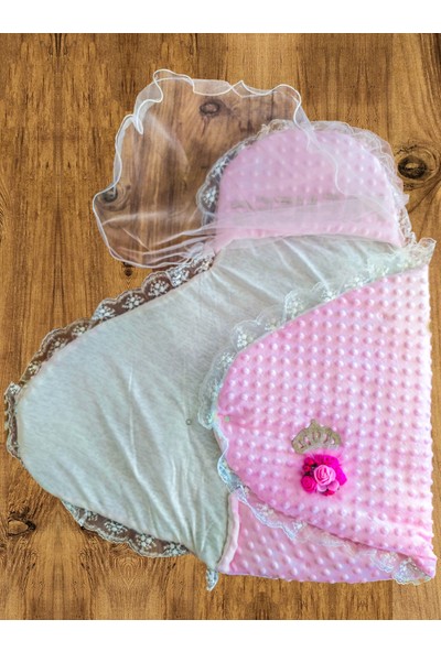 Tangmoda Pembe Kız Bebek Kundak Battaniye Yüz Kapatıcı Tül Detaylı Taşlı Uyku Tulumu Tangmoda Pembe Kız Bebek Kundak Battaniye Yüz Kapatıcı Tül Detaylı Taşlı Uyku Tulumu