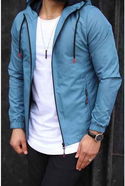 Densmood Erkek Rüzgar ve Su Dayanıklı Düz Renk Kapüşonlu Yağmurluk Densmood Erkek Rüzgar ve Su Dayanıklı Düz Renk Kapüşonlu Yağmurluk