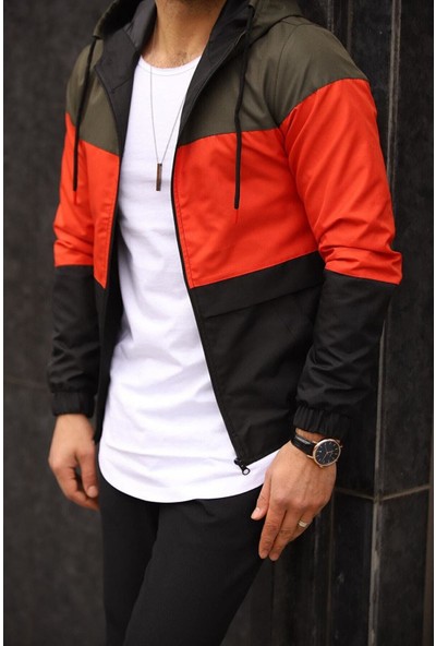 Densmood Erkek Rüzgar ve Su Dayanıklı Üç Renkli Kapüşonlu Yağmurluk Densmood Erkek Rüzgar ve Su Dayanıklı Üç Renkli Kapüşonlu Yağmurluk