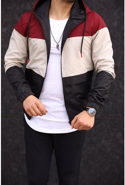 Densmood Erkek Rüzgar ve Su Dayanıklı Üç Renkli Kapüşonlu Yağmurluk Densmood Erkek Rüzgar ve Su Dayanıklı Üç Renkli Kapüşonlu Yağmurluk