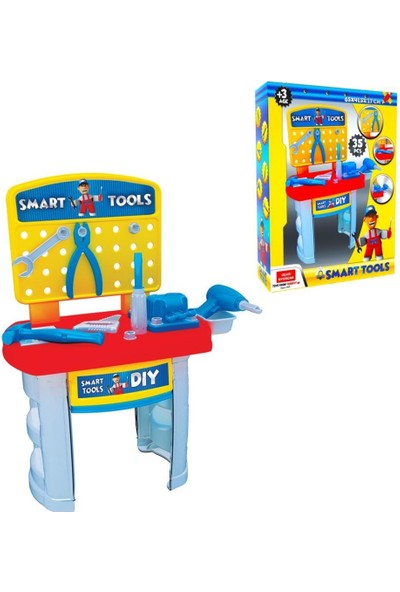 Uçar Oyuncak Toyshouse Büyük Boy Tezgahlı Smart Tools Tamir Seti 35 Parça Uçar Oyuncak Uçar Oyuncak Toyshouse Büyük Boy Tezgahlı Smart Tools Tamir Seti 35 Parça Uçar Oyuncak