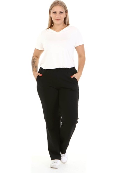 Myline Örme Beli Lastikli Cepli Pantolon