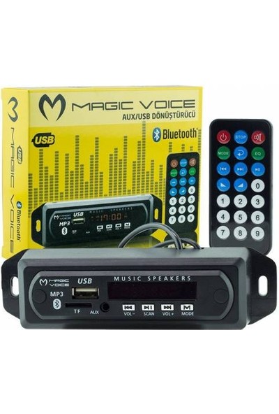 Ayt Magıcvoıce USB-400 Bluetooth/aux Usb/sd/mmc Mikrofonlu-Kumandalı Oto Teyp Çevirici Dijital Player Ayt Magıcvoıce USB-400 Bluetooth/aux Usb/sd/mmc Mikrofonlu-Kumandalı Oto Teyp Çevirici Dijital Player