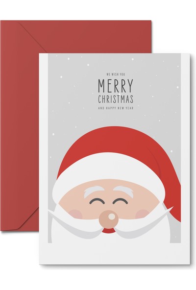 Hrs Kartpostal - Tebrik Kartı & Zarf Yeni Yıl Yılbaşı Noel