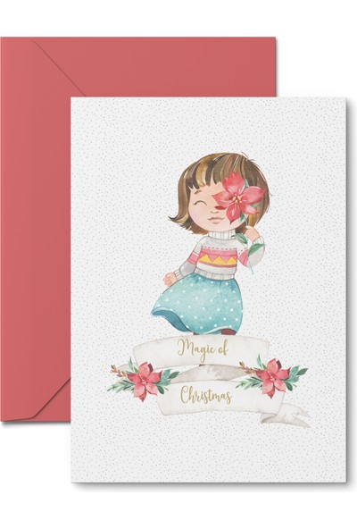 Hrs Kartpostal - Tebrik Kartı & Zarf Yeni Yıl Yılbaşı Noel