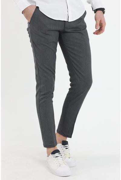 Densmood Erkek Düz Renk Kumaş Pantolon