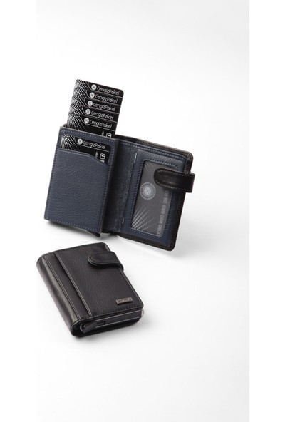 Cengiz Pakel Hakiki Deri Erkek Kartlık SIYAH-PARLAMENT-2454T