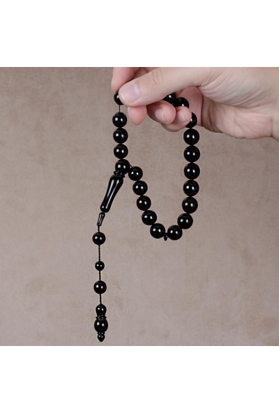 Tesbihcibaba Boy Süzmesi Özel Işçilikli Erzurum Oltu Taşı Efe Tesbihi