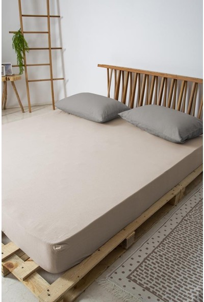 Irya Lastikli Çarşaf Sandra Bej 180x200