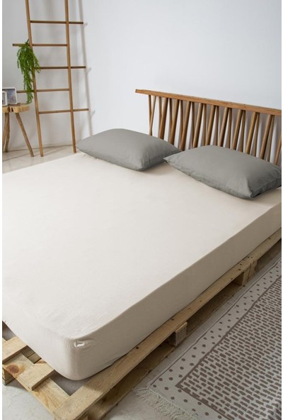 Irya Lastikli Çarşaf Sandra Ekru 180x200