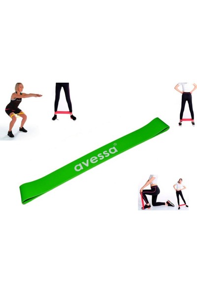 Avessa Aerobik Bant Direnç Pilates Lastiği Direnç Lastiği Fitness Squat Çalışma Lastiği