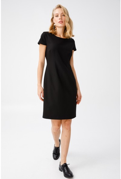 Ekol Kadın Kısa Kol Elbise 6051053 Siyah