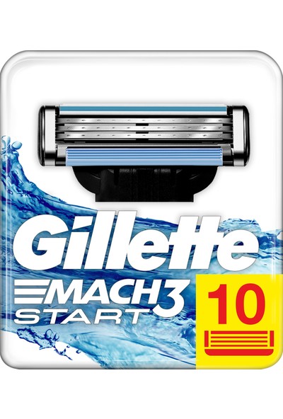 Gillette Mach3 Start Yedek Tıraş Bıçağı 10 Adet Gillette Mach3 Start Yedek Tıraş Bıçağı 10 Adet