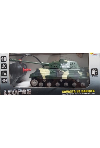 Duman Oyuncak Uzaktan Kumandalı Sesli Işıklı Askeri Tank Oyuncak - Yeşil