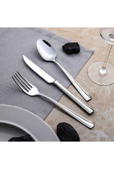 Nehir Katre Sade 89 Parça Çatal Kaşık Bıçak Takımı Nehir Katre Sade 89 Parça Çatal Kaşık Bıçak Takımı