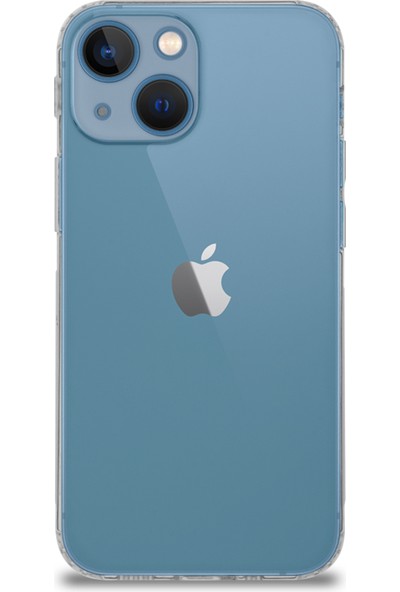 Case World Apple iPhone 13 Kılıf Kamera Korumalı Tıpalı Şeffaf Silikon Kapak