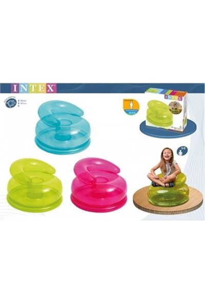 intex Şeffaf Şişme Koltuk Turkuaz