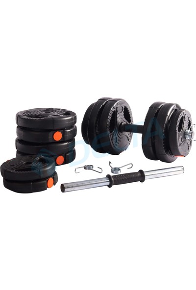 Delta Özel Dizayn 32 kg Ağırlık Halter Dambıl Fitness Seti (30 kg Plaka + 2 kg Bar) Delta Özel Dizayn 32 kg Ağırlık Halter Dambıl Fitness Seti (30 kg Plaka + 2 kg Bar)