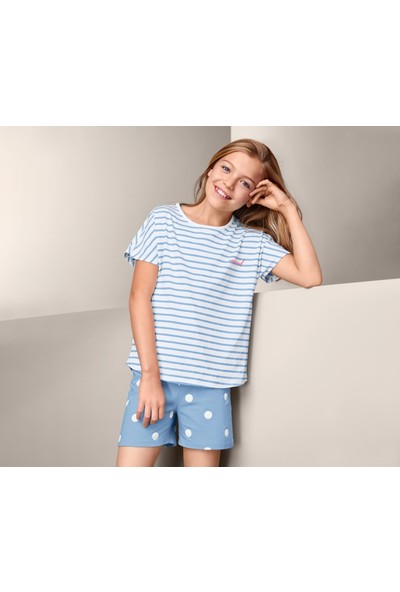 Tchibo Organik Pamuklu Kısa Pijama Takımı