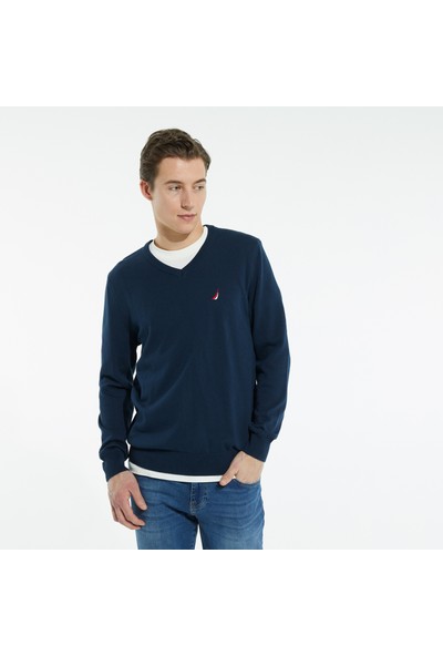 Nautica Erkek Lacivert Uzun Kollu V Yaka Triko SC17552T.4NV Nautica Erkek Lacivert Uzun Kollu V Yaka Triko SC17552T.4NV