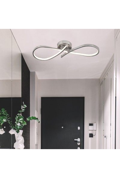 Apliqa Vetto Krom Modern Plafonyer LED Avize Apliqa Vetto Krom Modern Plafonyer LED Avize