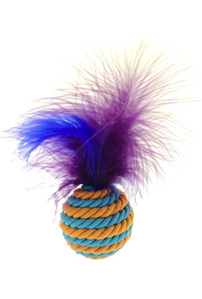 Sdy Pet Tüylü Ip Sarma Top Kedi Oyuncağı 4 cm
