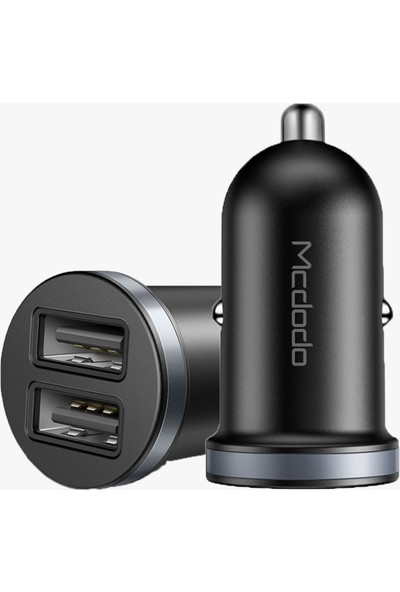 Mcdodo CC-6601 12W 2x USB Girişli Araç Içi Çakmak Şarj 5V 2.4A-SIYAH Mcdodo CC-6601 12W 2x USB Girişli Araç Içi Çakmak Şarj 5V 2.4A-SIYAH