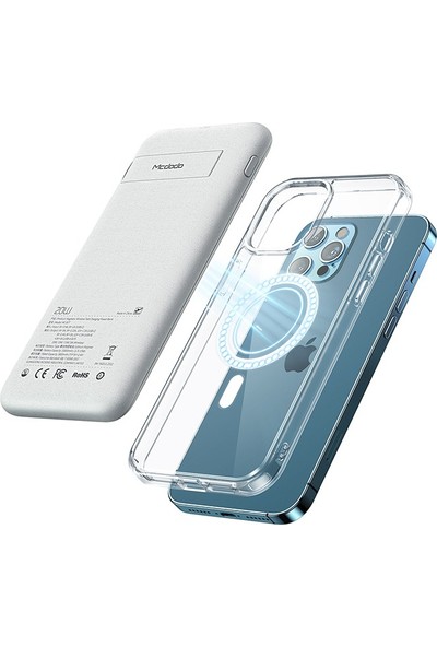 Mcdodo MC-8770 Magsafe 15W WIRELESS-20W Pd Hızlı Şarj Destekli 10.000 Mah Powerbank Gri Mcdodo MC-8770 Magsafe 15W WIRELESS-20W Pd Hızlı Şarj Destekli 10.000 Mah Powerbank Gri