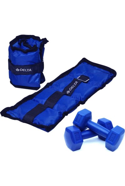 Delta 1 kg x 2 Adet El Ayak Bilek Ağırlığı 1 kg x 2 Adet Plastik Dambıl Delta 1 kg x 2 Adet El Ayak Bilek Ağırlığı 1 kg x 2 Adet Plastik Dambıl