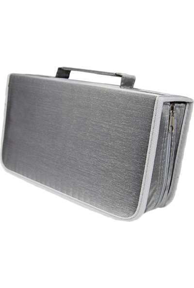 Prettyia CD DVD Kılıf Tutucu Organizatör Oyunu Disk Cüzdan Tutucu DVD Saklama Çantası Gümüş (Yurt Dışından)