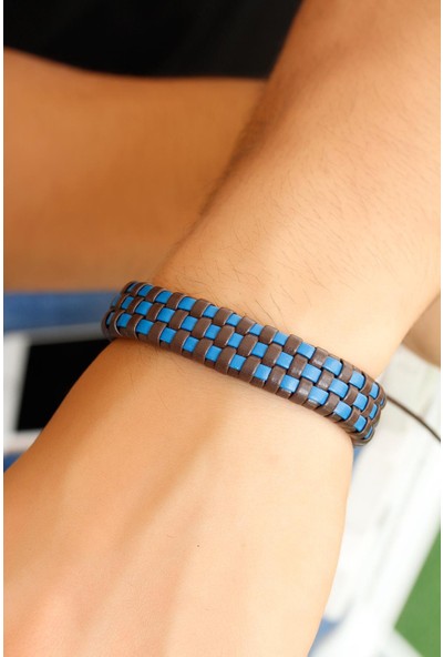 Kırmızı Papyon Mavi ve Kahverengi Deri Dama Desenli Tasarım Erkek Bileklik Kırmızı Papyon Mavi ve Kahverengi Deri Dama Desenli Tasarım Erkek Bileklik